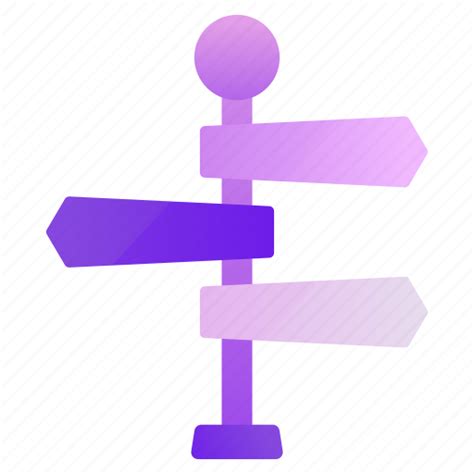 guidepost signpost direction post wayfinding direction arrows icon