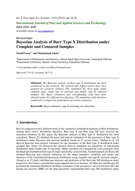 pdf bayesian analysis of burr type x distribution under complete and