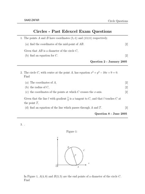 Circle Exam Questions Pdf Circle Angle