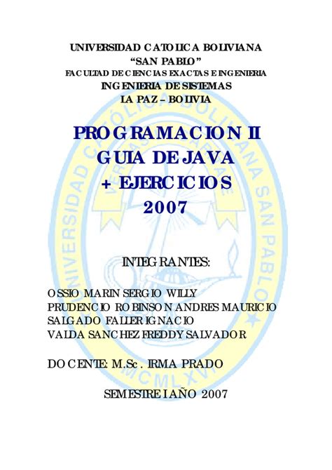 pdf ejercicios de java