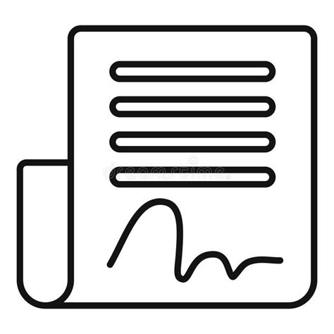 Scanner Paper Check Icon Outline Vector Detect Privacy Stock Vector