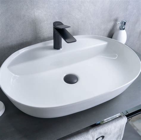 Раковина GID D1346x61 см, белый, черный матовый купить по доступной ...