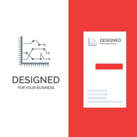Analytics Business Chart Diagram Graph Trends Grey Logo Design And