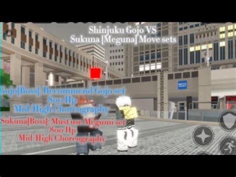 Shinjuku Gojo Vs Sukuna Meguna Skill Builder Custom Moveset Jujustu