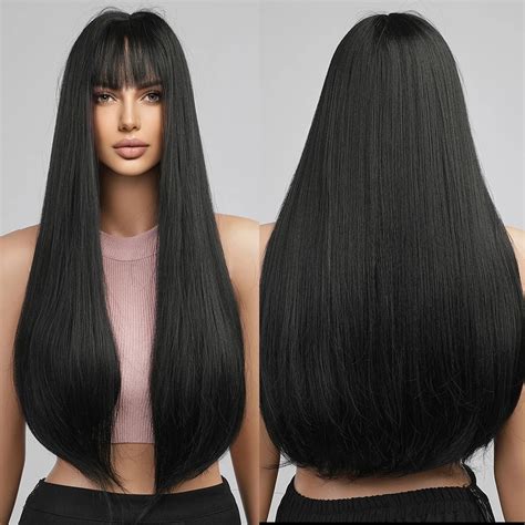 Long Black Wig Beautiful Straight Black Wig Wigs For Women Party Wig