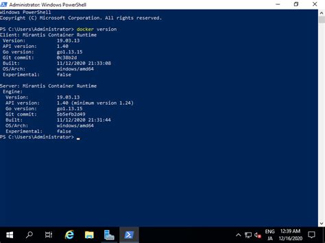Windows Server 2019 Docker Install Server World