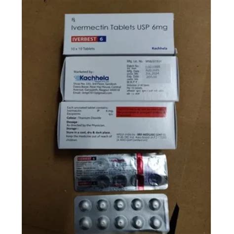 Iverbest 6 Ivermectin 6mg Tablets At Rs 200strip Of 10 Tablets