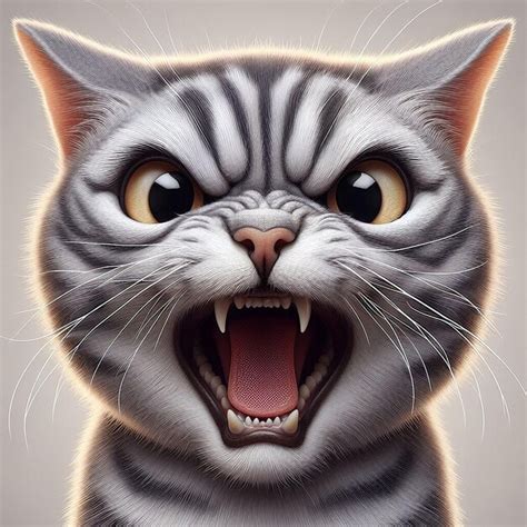 Premium Photo Angry Cat Colorful Cat Real Cat Ai Generated