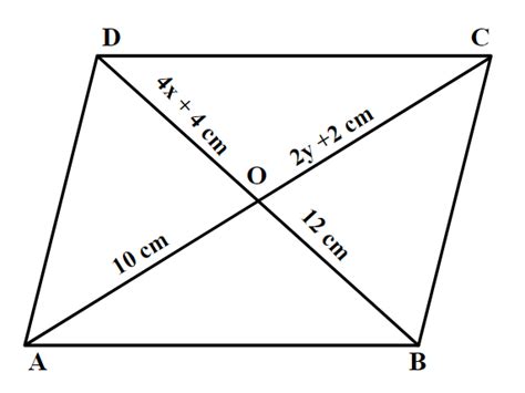 Given Below Is A Parallelogram Abcd Find The Value Of X And Y