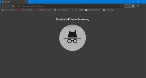 How To Disable Or Enable Edge Inprivate Browsing Mode In Windows 10