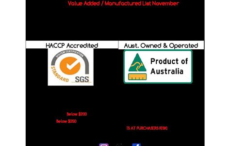 Creative Native Value Added Pricelist Nov 2020 Creative Native Foods