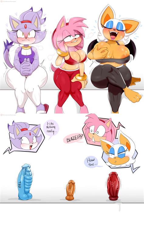 Rule 34 3girls Amy Rose Ass Big Ass Big Breasts Blaze The Cat Breasts