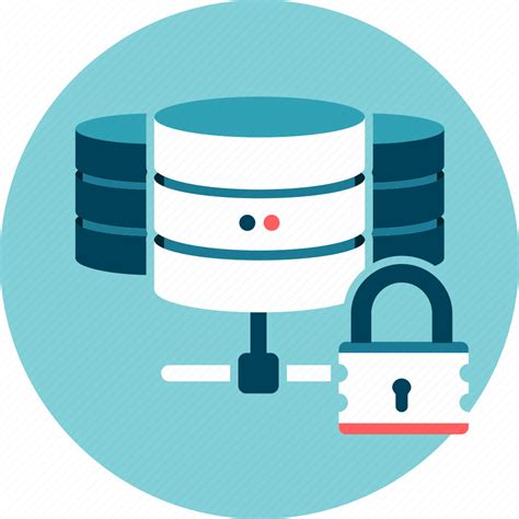 Cluster Data Encrypted Locked Safe Security Server Icon