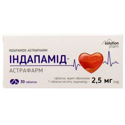 Індапамід-Астрафарм Аналоги. Замінники Індапамід-Астрафарм табл. в/о 2 ...