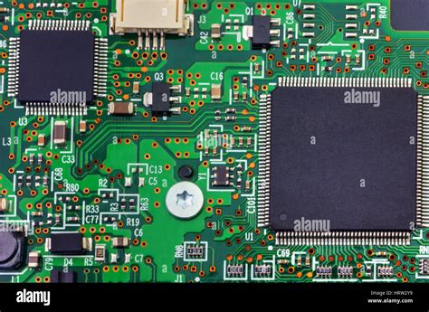 Electronic Circuit Board With Components Stock Photo Alamy