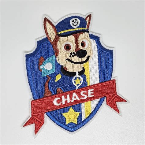 Paw Patrol Iron On Patches Chase Everest Marshall Rocky Etsy