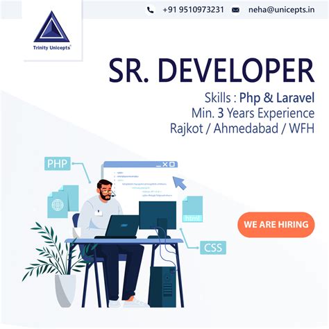 Trinity Unicepts Pvt Ltd 𝗩𝗮𝗰𝗮𝗻𝗰𝘆 𝗳𝗼𝗿 𝗦𝗿𝗣𝗛𝗣 𝗮𝗻𝗱 𝗟𝗮𝗿𝗮𝘃𝗲𝗹 𝗗𝗲𝘃𝗲𝗹𝗼𝗽𝗲𝗿 💻 We Required Srphp And