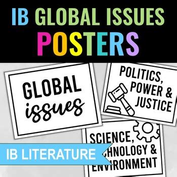Global Issues Posters IB Literature HL SL DP By Allie Seiler