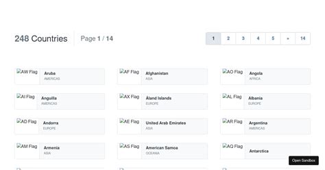 Countries Api Examples Codesandbox