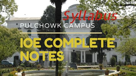 Ioe Syllabus Latest 2020 Pdf Version