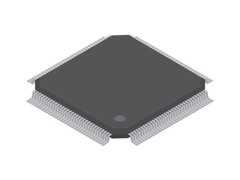 Microprocessor Circuit Board Isolated On White Background Vector Illustration 27224140 Vector