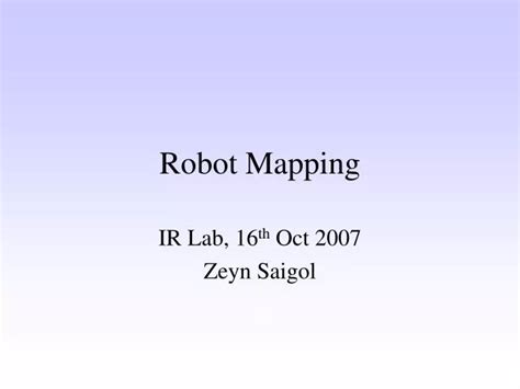 Ppt Robot Mapping Powerpoint Presentation Free Download Id422955