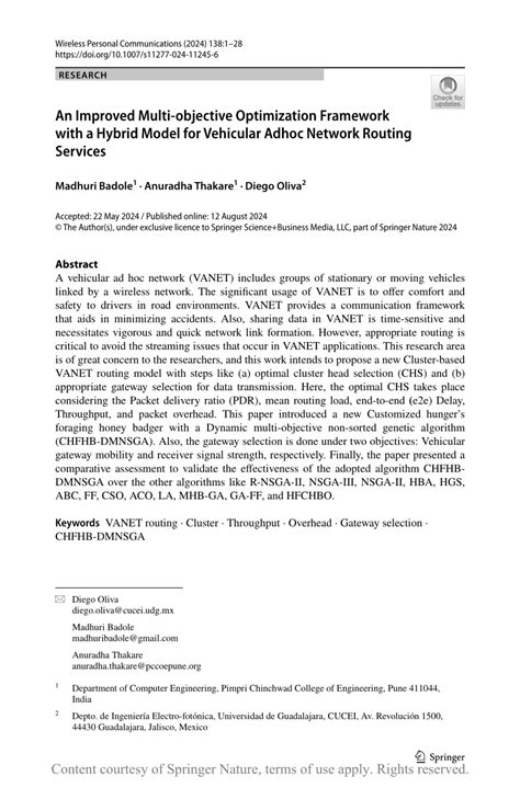An Improved Multi Objective Optimization Framework With A Hybrid Model
