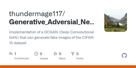 github thundermage117 generative adversial network implementation of