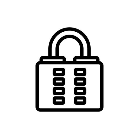 The Combination Of The Cipher Icon Vector Outline Illustration 9741783 Vector Art At Vecteezy