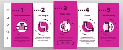 Pipeline Onboarding Elements Icons Set Vector 10167967 Vector Art At