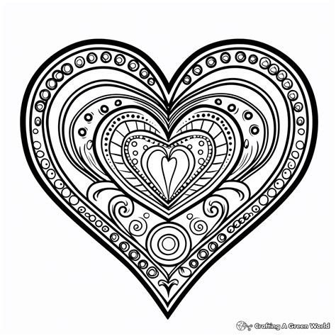 Printable Heart Coloring Pages All For One