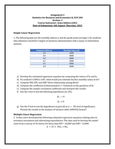 Assignment 2 Section 1 Assignment 2 Statistics For Business And
