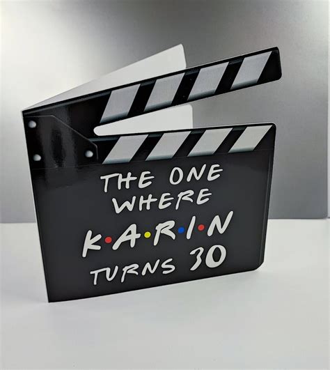 Friends Clapper Board Personalised Birthday Card Special Any Name And