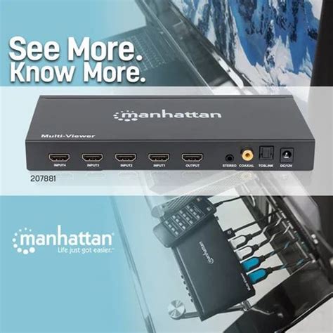 Manhattan 1080p 4 Port HDMI Multiviewer Switch At 14850 Piece Active HDMI Splitter In Mumbai