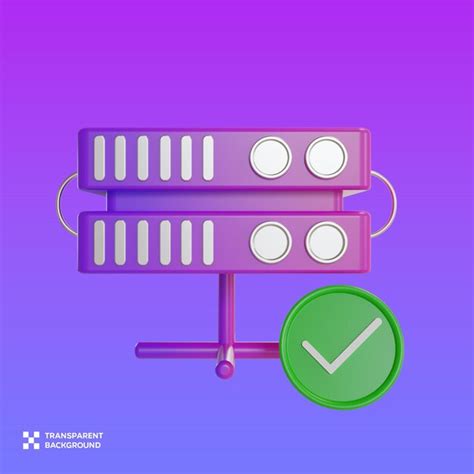 Premium Psd Psd Server Check 3d Illustration
