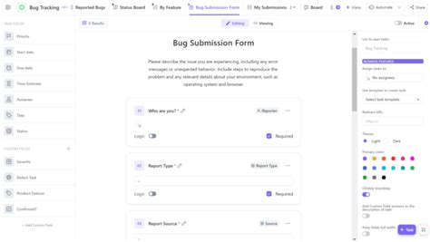 Free Bug Report Templates Forms For Bug Tracking In