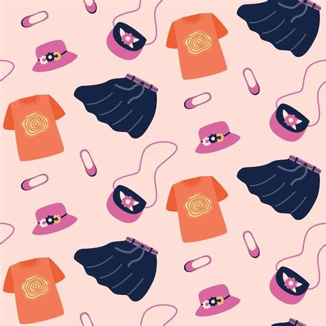 Premium Vector Seamless Pattern Of Clothing