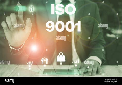 Conceptual Hand Writing Showing Iso 9001 Concept Meaning Designed Help