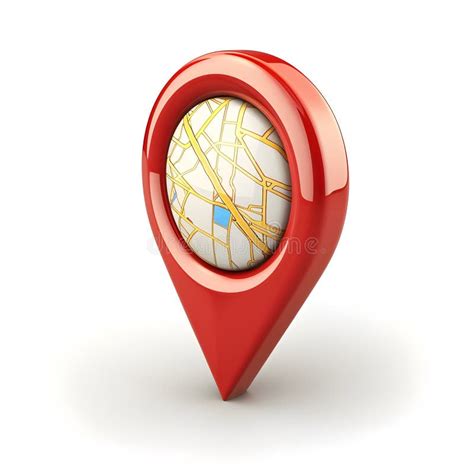3d Red Map Marker Icon Designed For Highlighting Specific Locations Stock Illustration