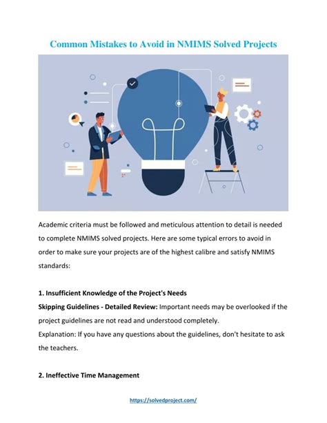 Ppt Common Mistakes To Avoid In Nmims Solved Projects Powerpoint