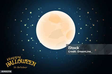 벡터 보름달 별 그라데이션 어두운 파란색 바탕에 별과 함께 할로윈 휴가 대 한 다양 한 포스터 10월에 대한 스톡 벡터 아트 및 기타 이미지 Istock