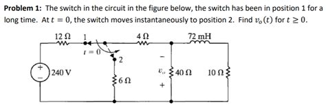 Solved Problem The Switch In The Circuit In The Figure Chegg Com