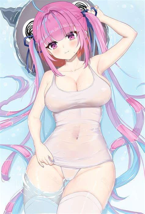 Minato Aqua And Neko Hololive Drawn By Keikeiillustrator Danbooru