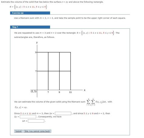 Solved B Use The Midpoint Rule To Estimate The Volume Of Chegg Com