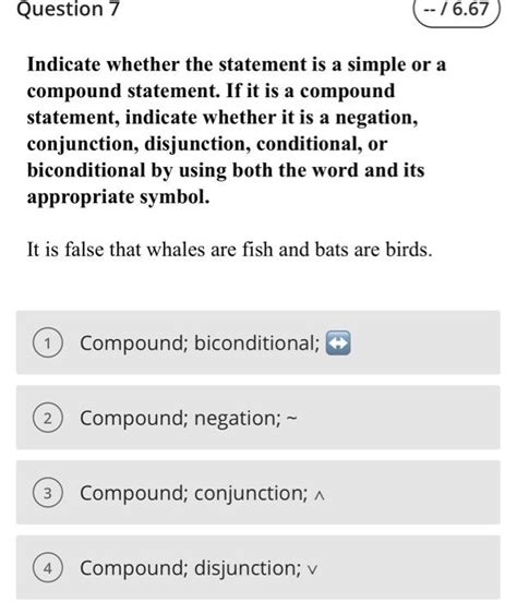 Solved Question 3 6 67 Indicate Whether The Statement Chegg Com