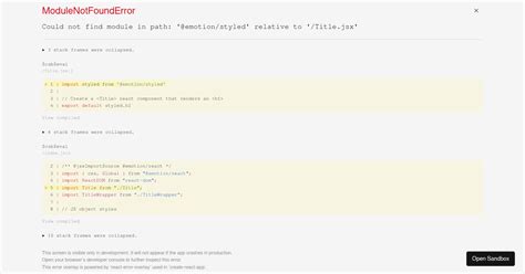 Emotion Codesandbox