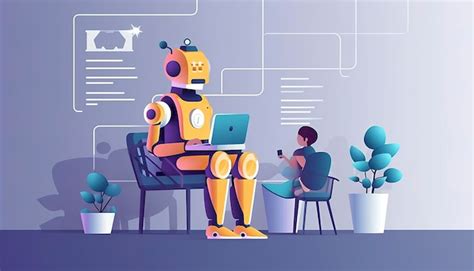 Premium Photo Smart City With Robot System Artificial Intelligence