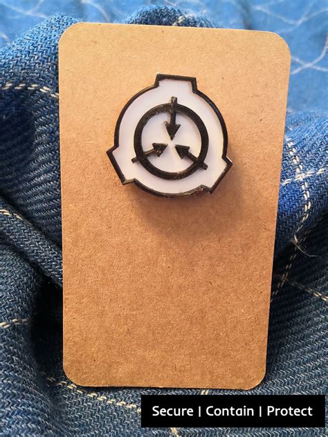 Scp Foundation Logo Pin Badge Secure Contain Protect 3 Colours
