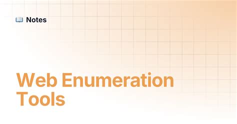 web enumeration tools notes