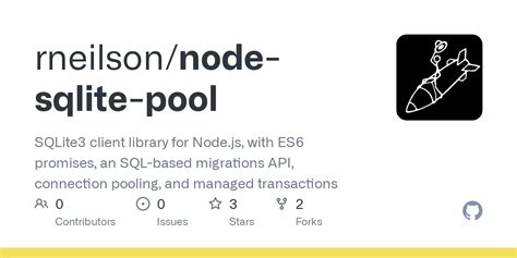 GitHub Rneilson Node Sqlite Pool SQLite Client Library For Node Js With ES Promises An